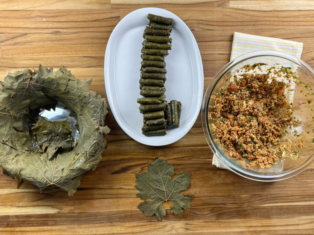 Vegetarian Stuffed Grape Leaves - Rana's Recipe