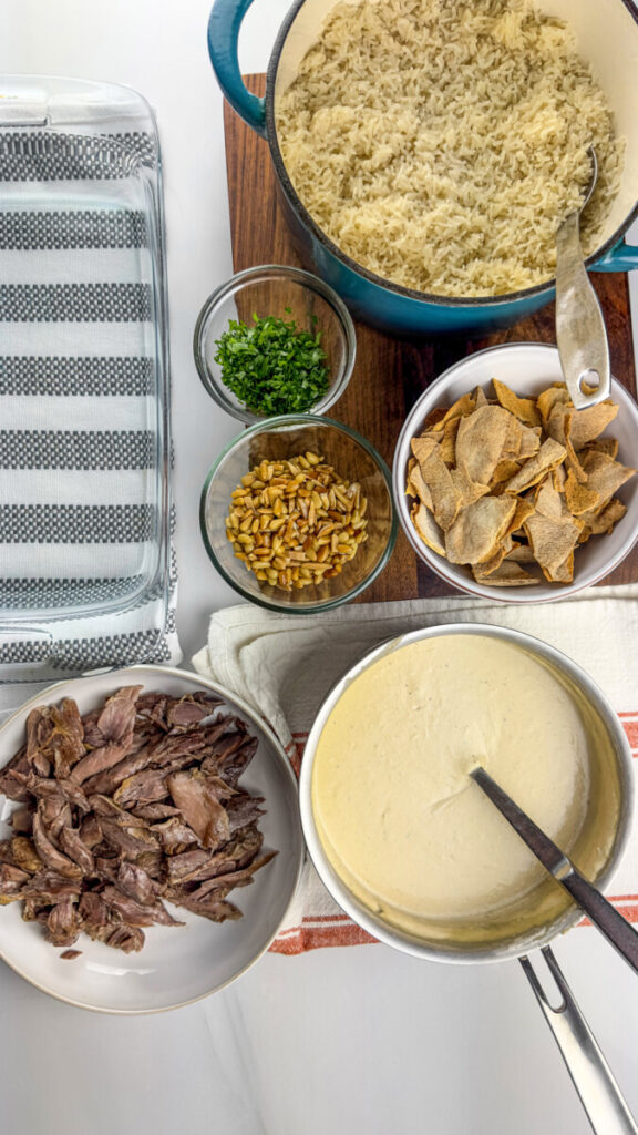 Lamb Fatteh with Creamy Tahini-Yogurt Sauce - Rana's Recipe