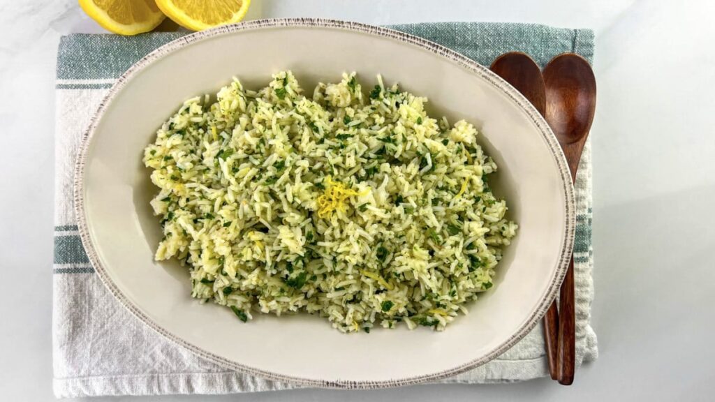 Greek Rice Recipe with Lemon & Herbs - Rana's Recipe