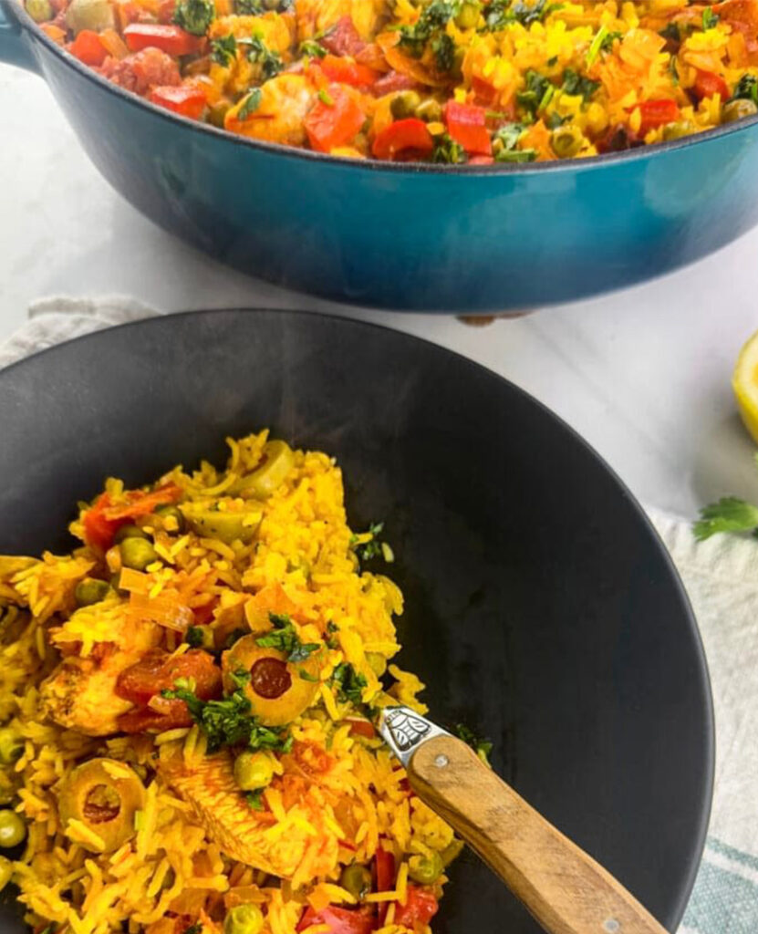 Saffron Chicken and Rice Recipe (One-Pot Comfort Meal) - Rana's Recipe