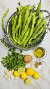 Fresh Fava Beans Recipe with Lemon & Cilantro - Rana's Recipe